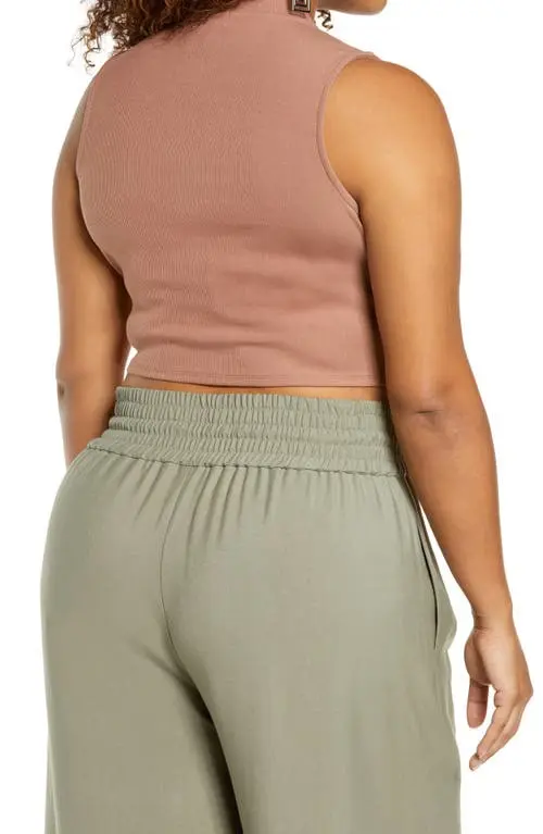 OPEN EDIT Cutout Crop Tank Top