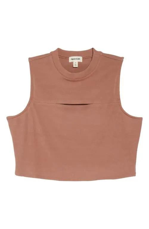 OPEN EDIT Cutout Crop Tank Top