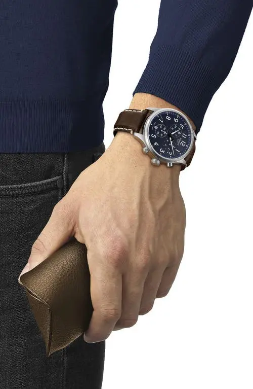 TISSOT Chrono Xl Chronograph Leather Strap Watch