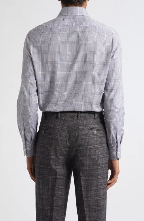 Isaia Sartorial Glencheck Button-up Shirt