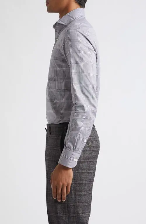 Isaia Sartorial Glencheck Button-up Shirt