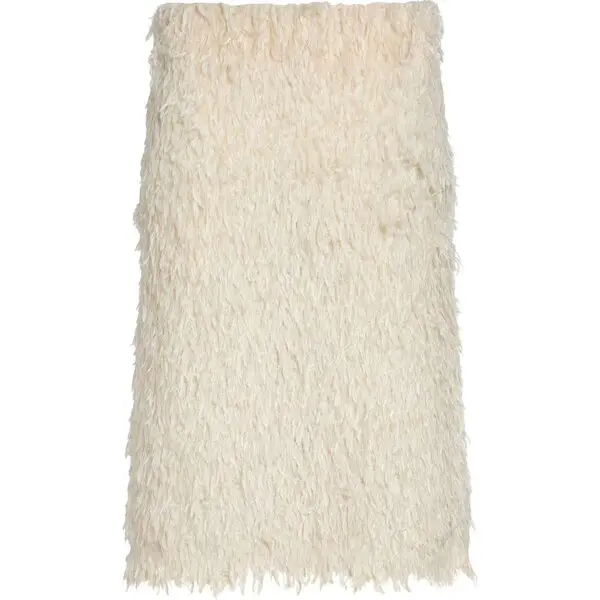 TOTEME Feathered Jersey Midi Skirt - Eggshell