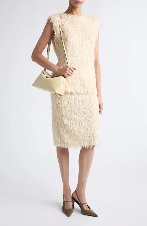 TOTEME Feathered Jersey Midi Skirt