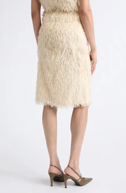 TOTEME Feathered Jersey Midi Skirt