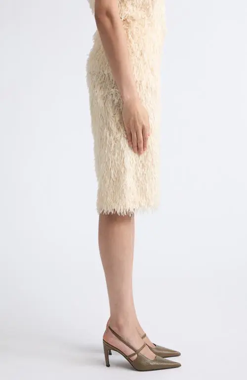 TOTEME Feathered Jersey Midi Skirt
