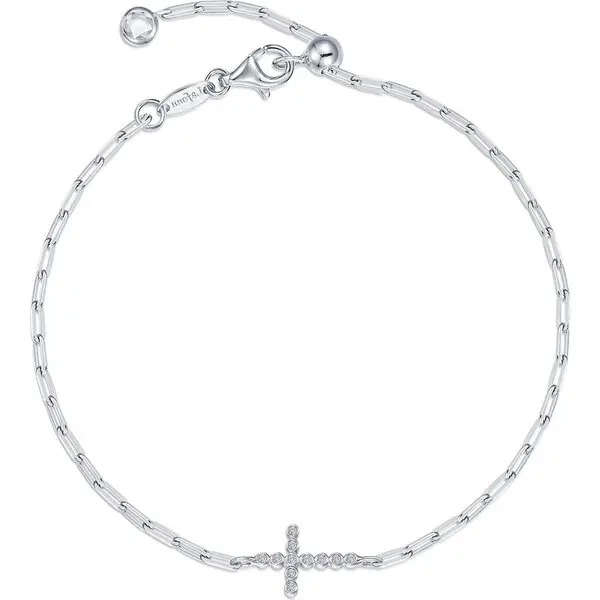 Lafonn Pavé Diamond Cross Chain Bracelet - Silver