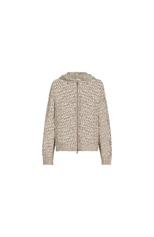 Brunello Cucinelli Dazzling Chiné Net Cardigan