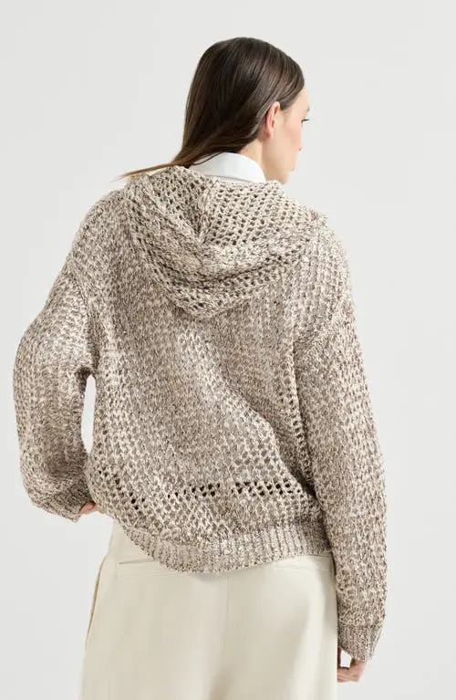 Brunello Cucinelli Dazzling Chiné Net Cardigan