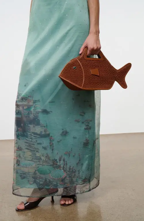 Staud Cleo Leather Fish Bag