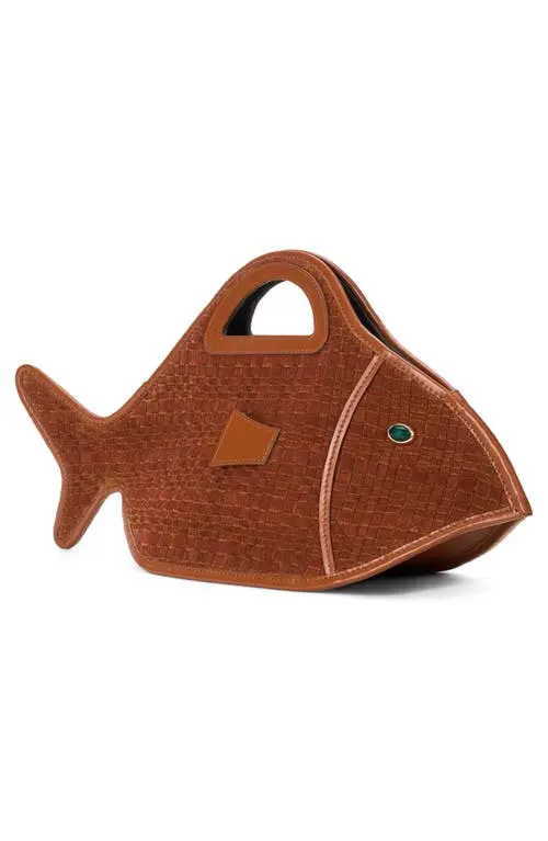 Staud Cleo Leather Fish Bag
