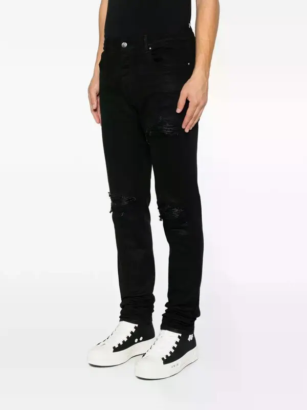 Amiri Coated Distressed Effect Jeans