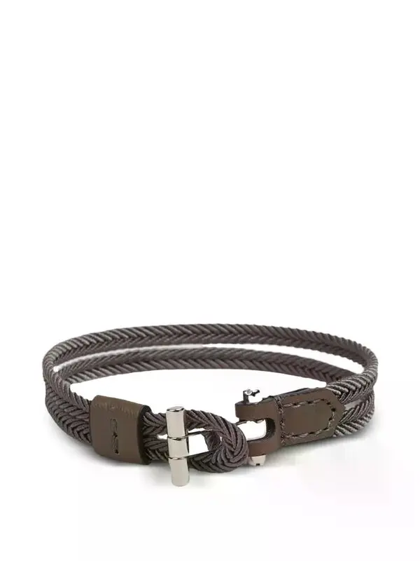 TOM FORD T-bar Braided Bracelet - Grey