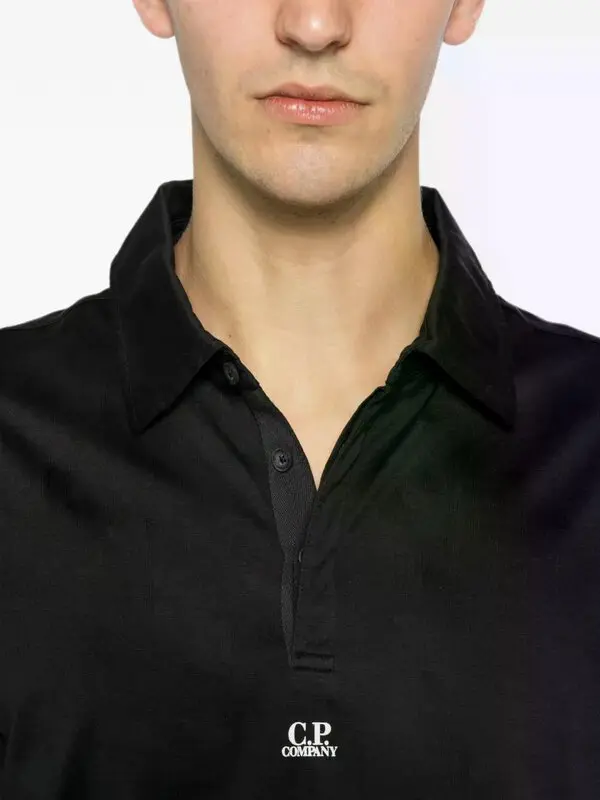 C.P. COMPANY Logo-print Polo Shirt