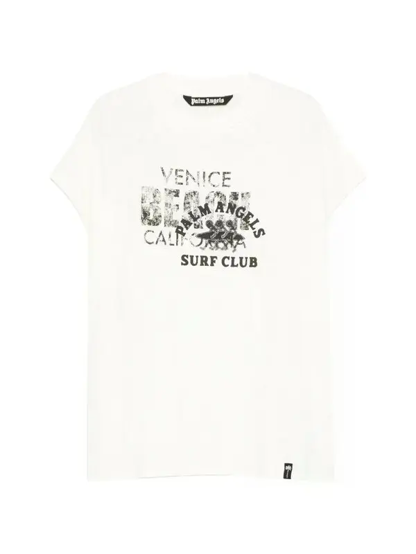 Palm Angels Graphic-print Sleeveless T-shirt - Neutrals