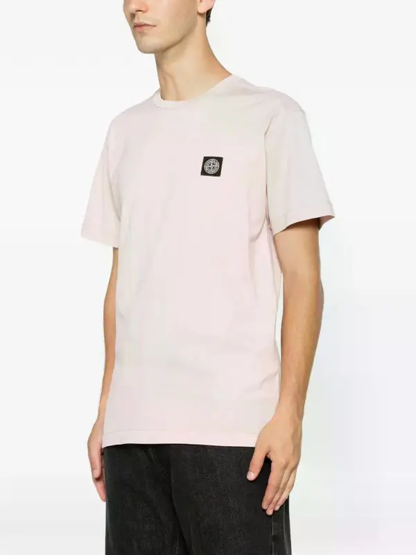 Stone Island Logo-patch T-shirt - Pink