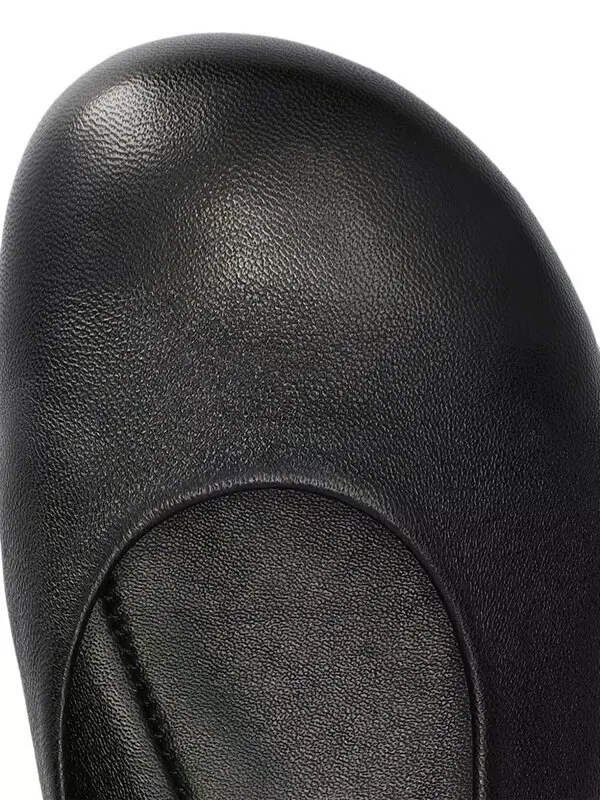 GROUNDIES Elasticated Leather Ballet Flats