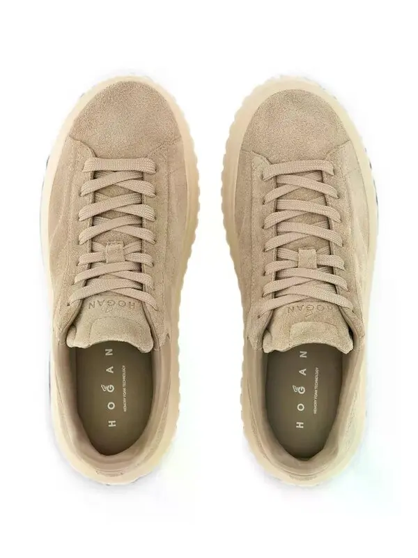 Hogan H-stripes Suede Sneakers - Neutrals