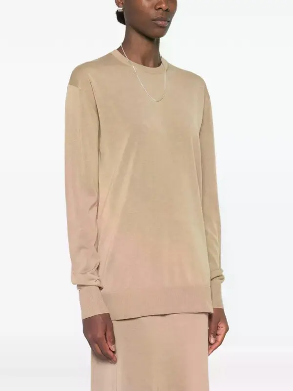 TOTEME Long Sleeve Ribbed Sweater