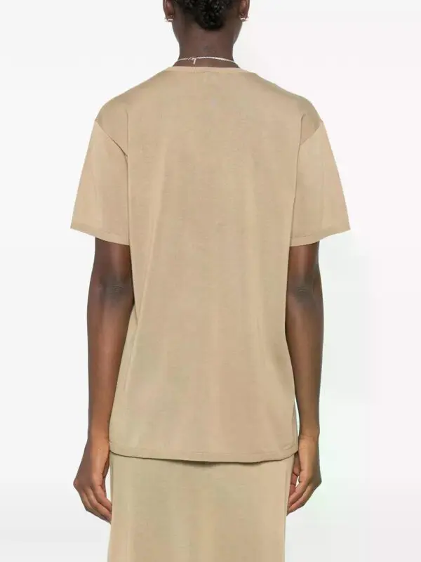 TOTEME Short-sleeved Crew Neck T-shirt - Neutrals