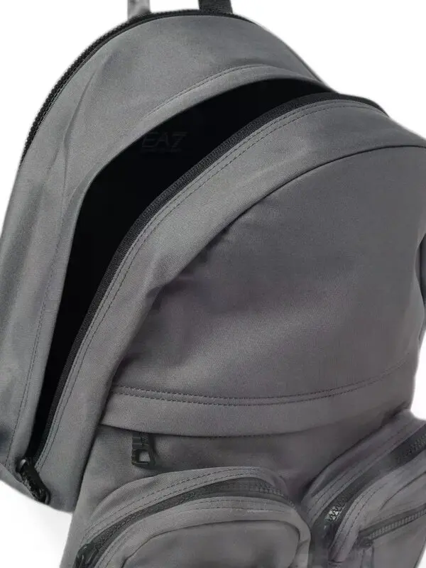 EA7 Emporio Armani Logo Detail Multi-pocket Backpack