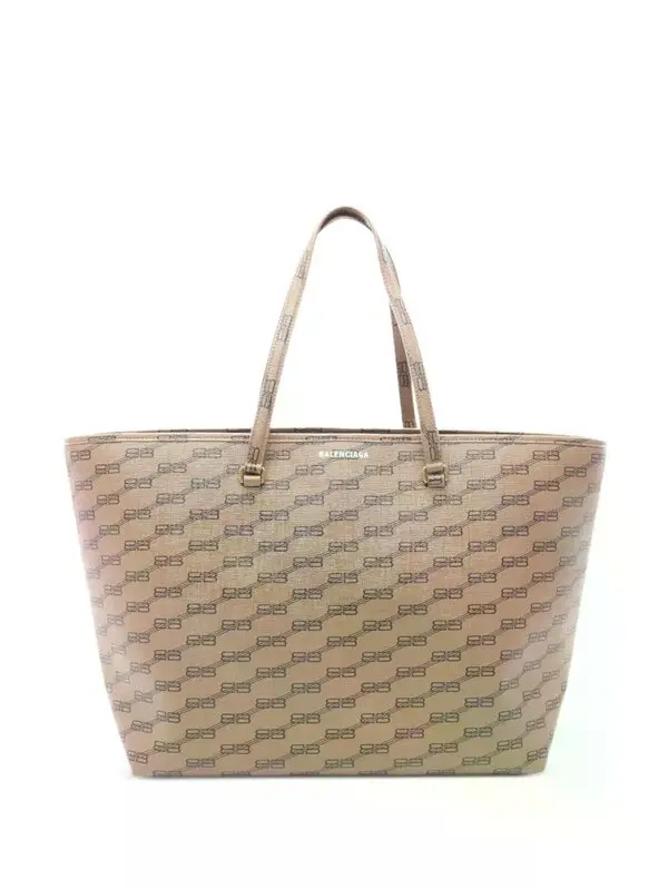Balenciaga Bb Monogram Tote Bag - Neutrals