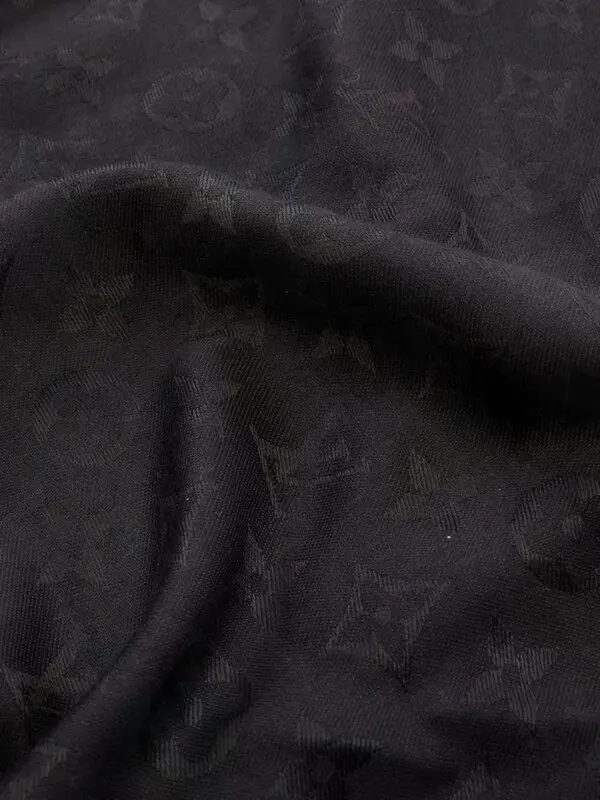LOUIS VUITTON 2010s Monogram Fringed Shawl