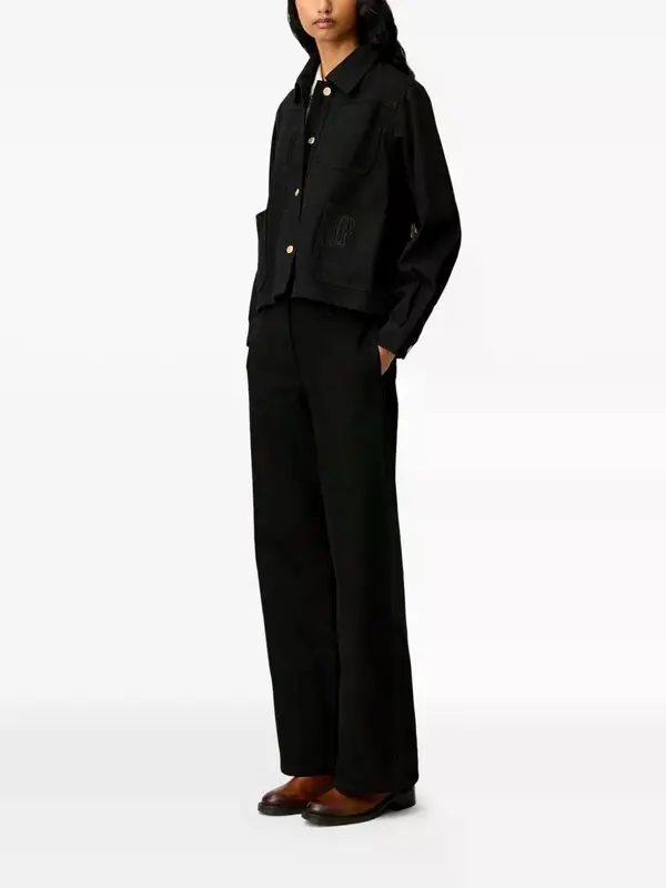 Claudie Pierlot Embroidered Denim Worker Jacket