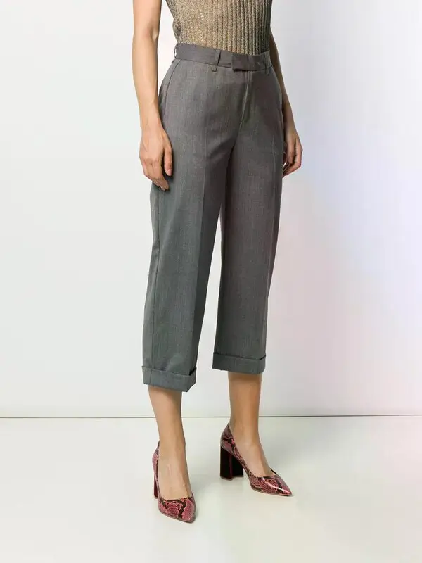TWINSET Cropped Wool Trousers