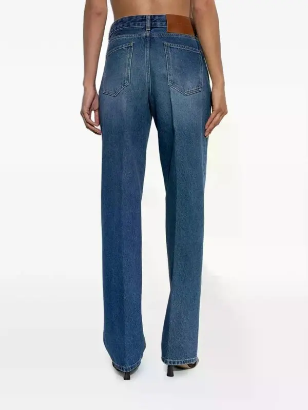 Victoria Beckham Pressed-crease Straight-leg Jeans