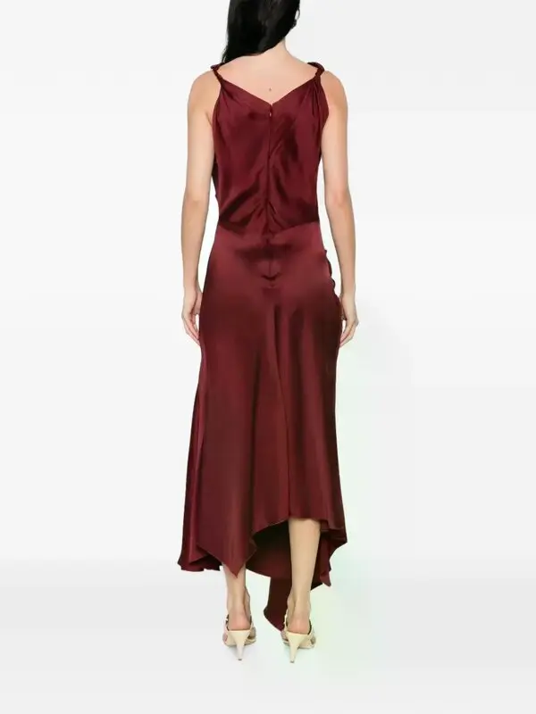Victoria Beckham Posy Draped Asymmetric Gown