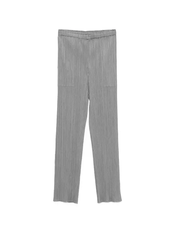 Issey Miyake Cropped Trousers With Pleated Design