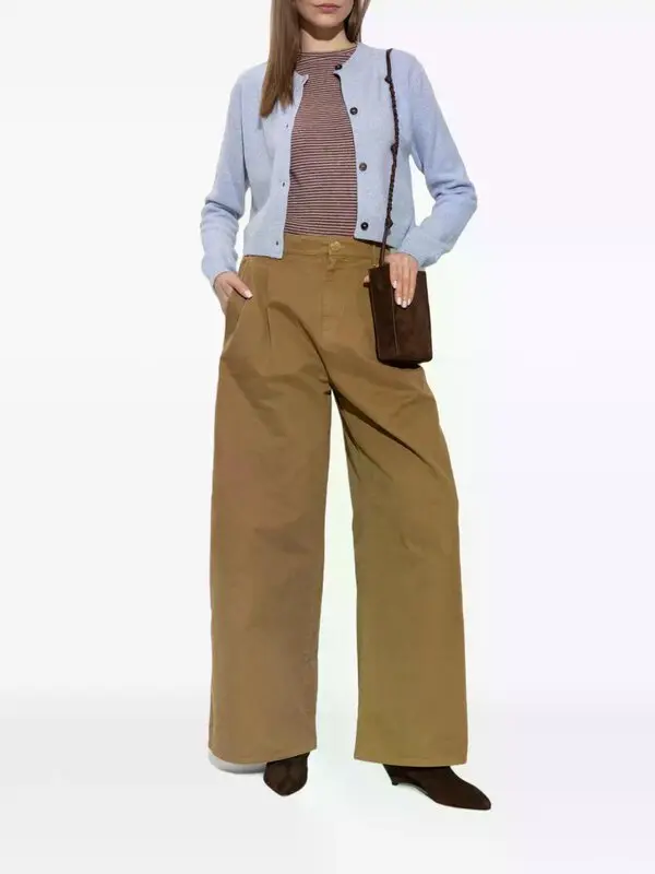 JIL SANDER Pleated Cotton Trousers