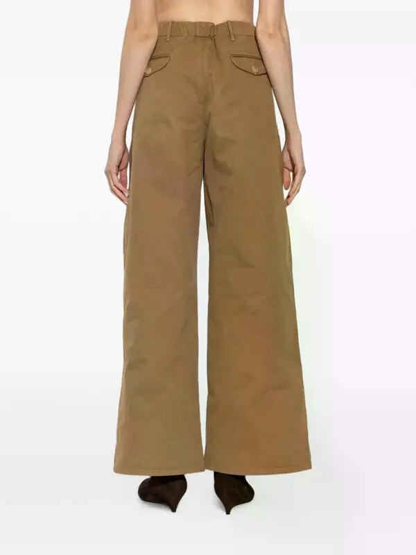 JIL SANDER Pleated Cotton Trousers
