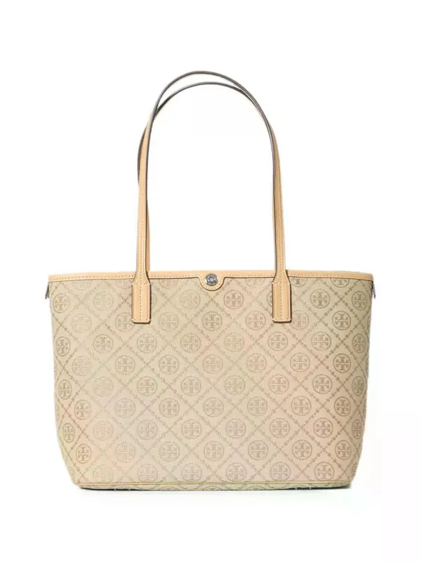Tory Burch T Monogram Jacquard Zip Tote Bag - Neutrals