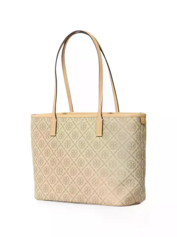 Tory Burch T Monogram Jacquard Zip Tote Bag - Neutrals