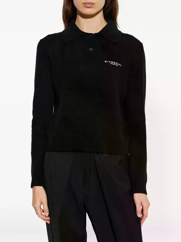 Givenchy Embroidered Logo Polo Top