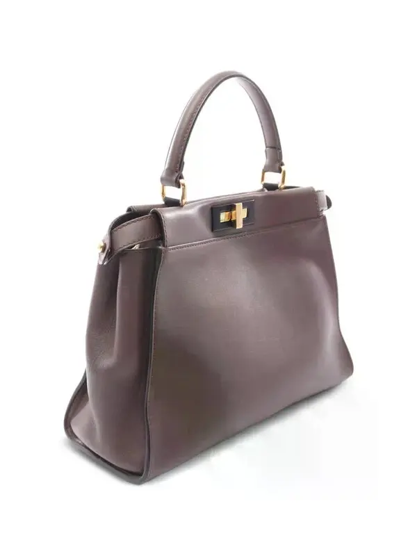 Fendi Peekaboo Tote Bag - Brown