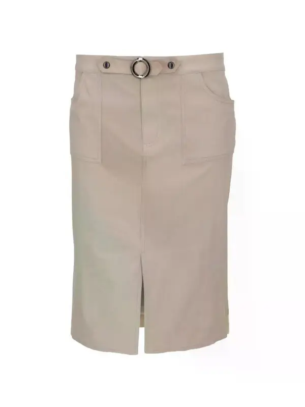 TOM FORD Belted Ribbed-panel Midi Skirt