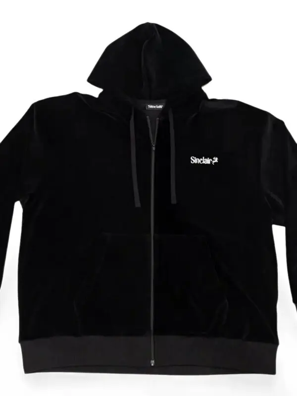 SINCLAIR Zip-up Velour Sweatshirt