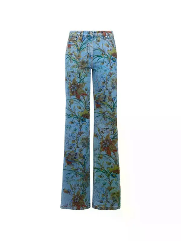 Etro Floral Motif Flared Jeans