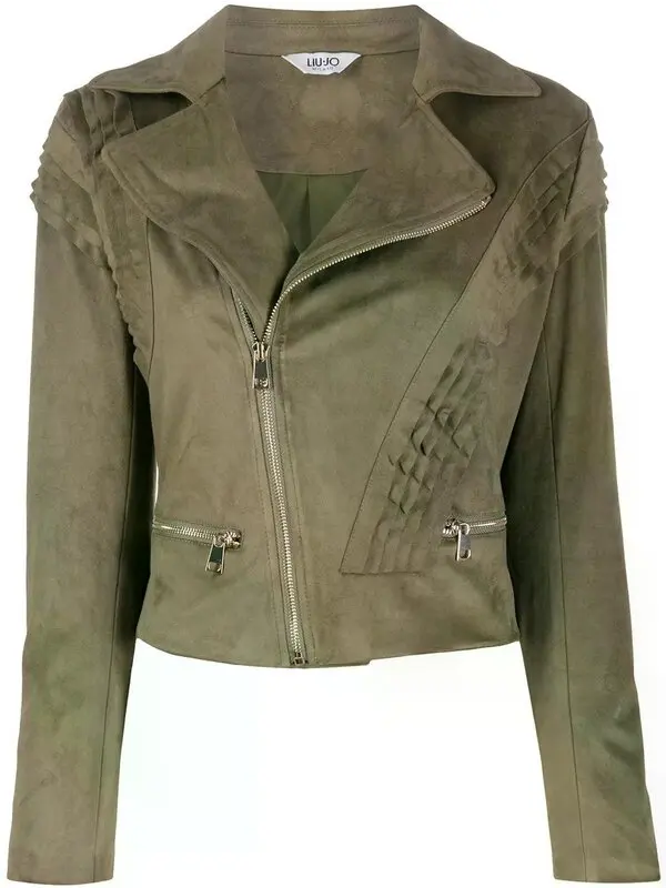 Liu Jo Asymmetrical Ruched Biker Jacket