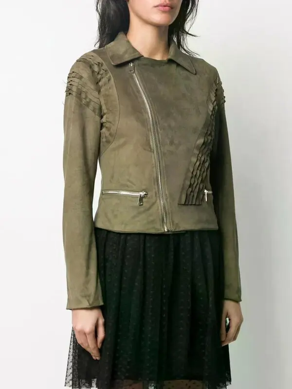 Liu Jo Asymmetrical Ruched Biker Jacket