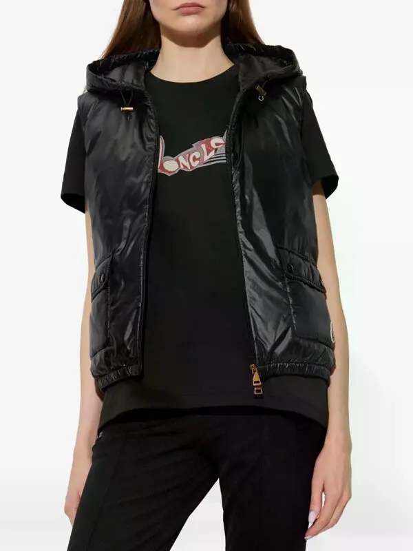 Moncler Lansette Hooded Gilet - Black