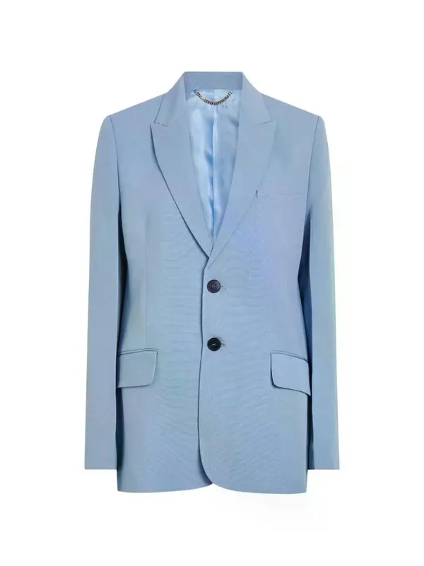 Victoria Beckham Peak-lapel Single-breasted Blazer - Blue
