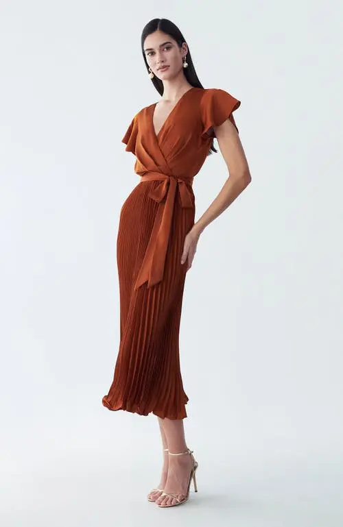 WILLA Faye Midi Dress - Copper