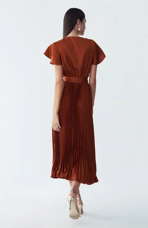 WILLA Faye Midi Dress - Copper