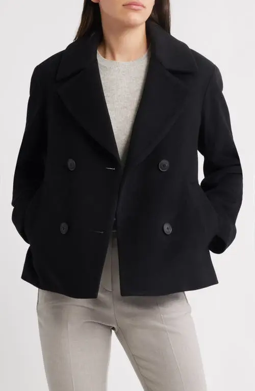 Fleurette Jane Wool Peacoat - Black