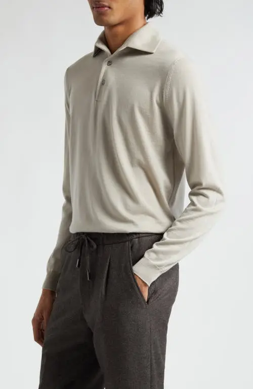 Thom Sweeney Merino Wool Polo Sweater