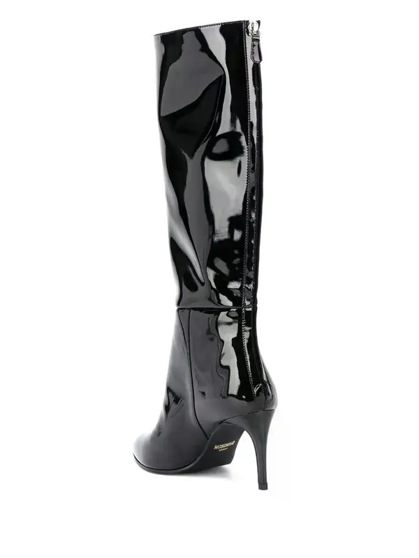 Moschino Logo-panel Knee-high Boots