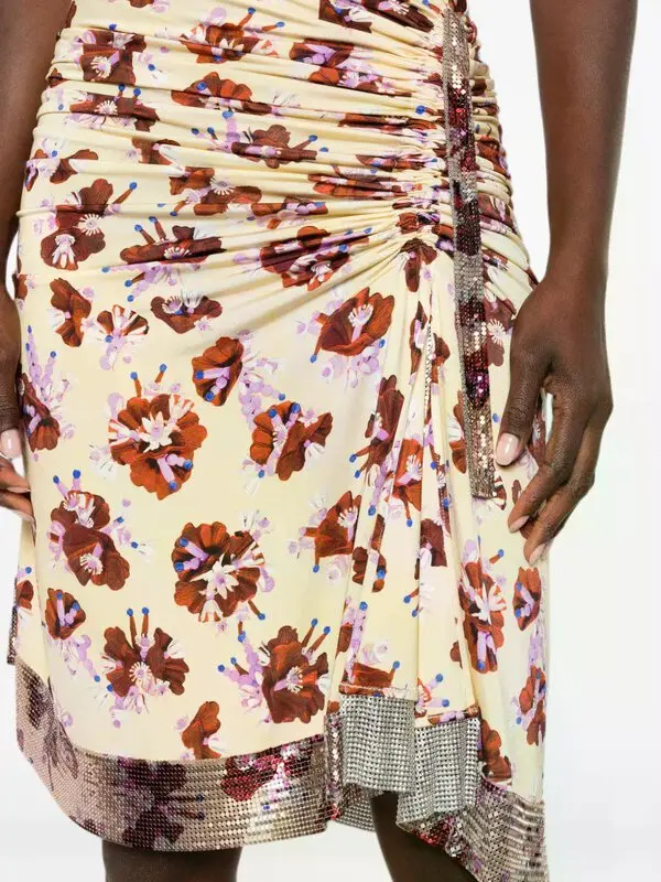 Rabanne Floral Print Mini Dress